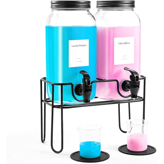 70OZ Laundry Detergent Dispenser with Stand, Liquid Laundry Soap ...