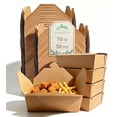 70Oz 50Pcs Disposable Take Out Food Containers, Brown Food Boxes To Go ...