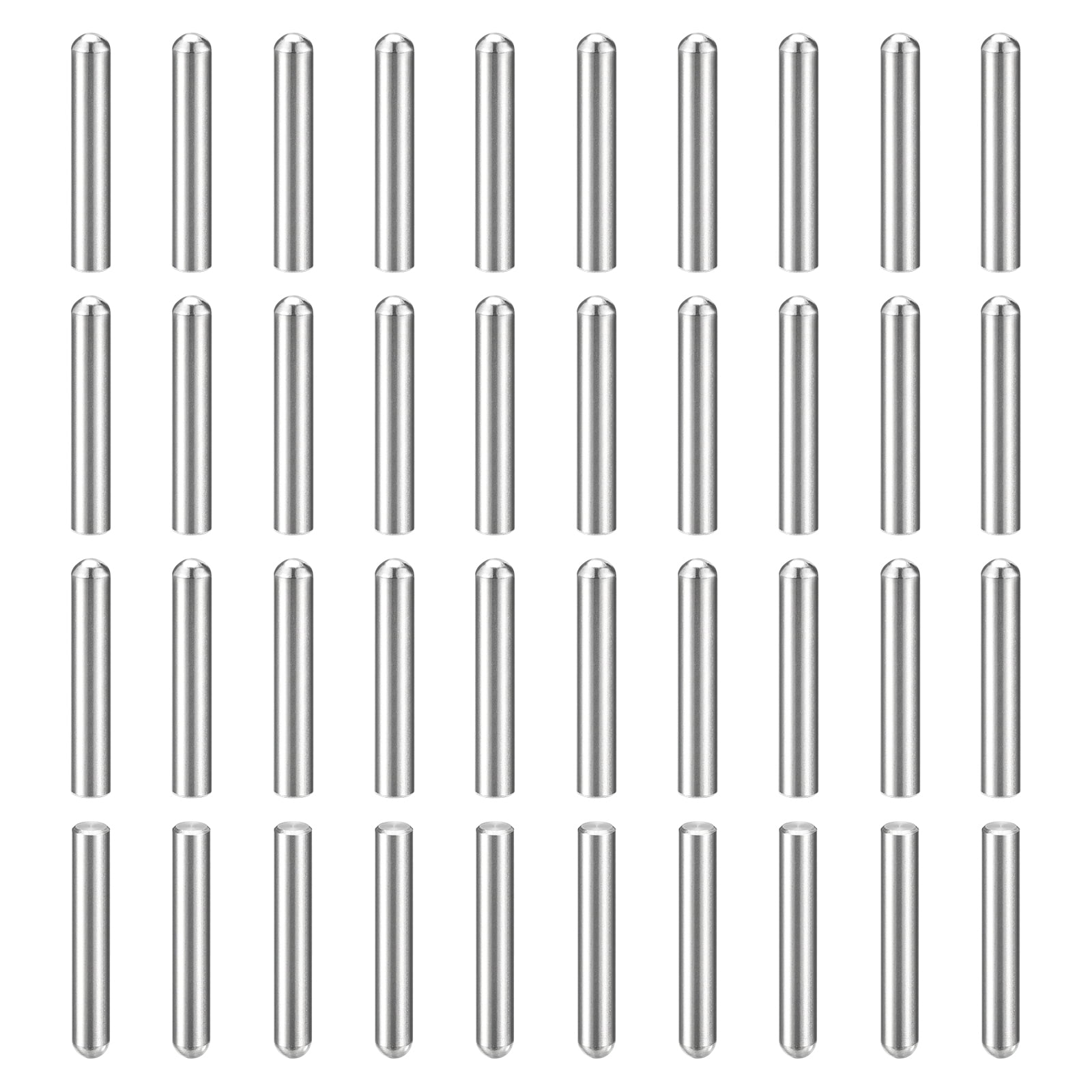 70Pack 2.5mm x 15mm Dowel Pins, 304 Stainless Steel Round Head Pin ...