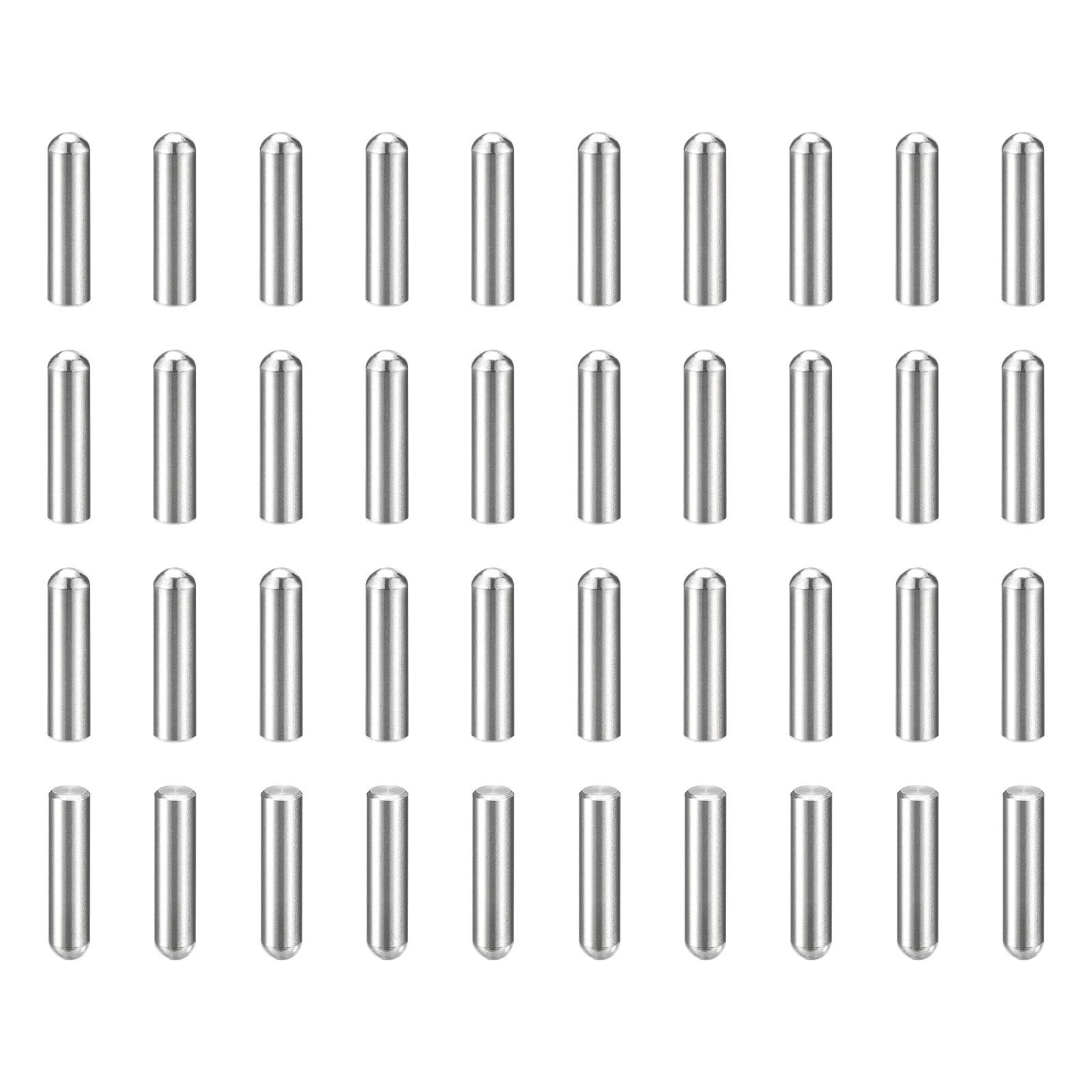 70Pack 2.6mm x 10mm Dowel Pins, 304 Stainless Steel Round Head Pin ...