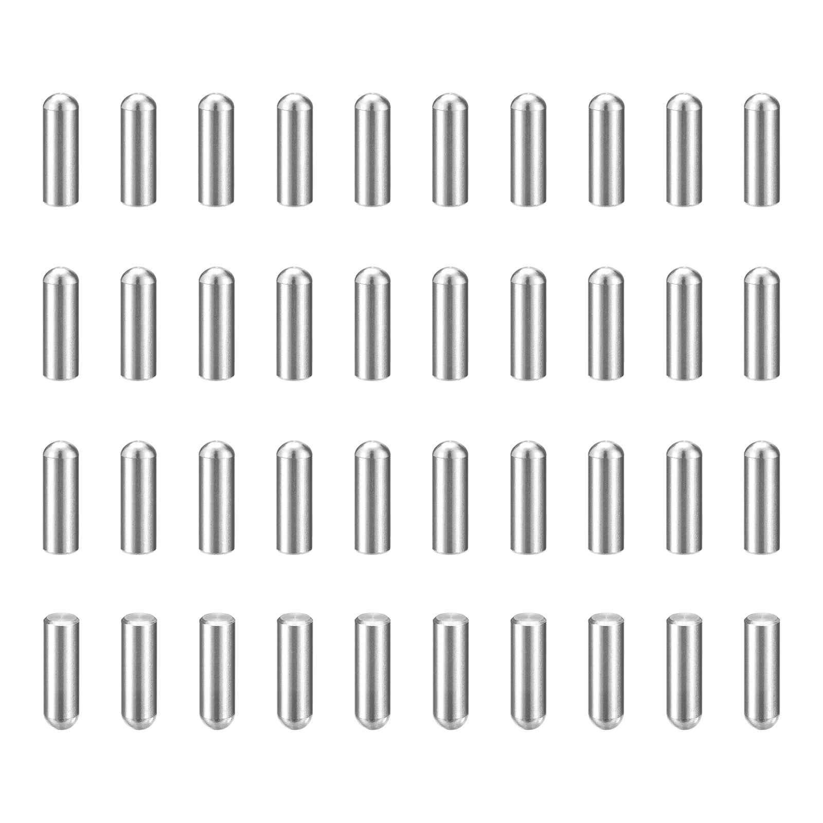 70Pack 4mm x 15mm Dowel Pins, 304 Stainless Steel Round Head Pin ...