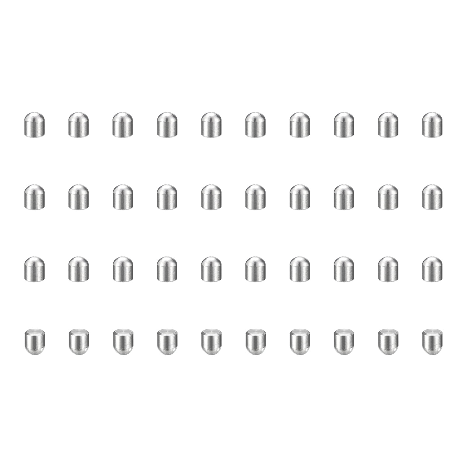 70Pack 4mm x 6mm Dowel Pins, 304 Stainless Steel Round Head Pin, Silver ...