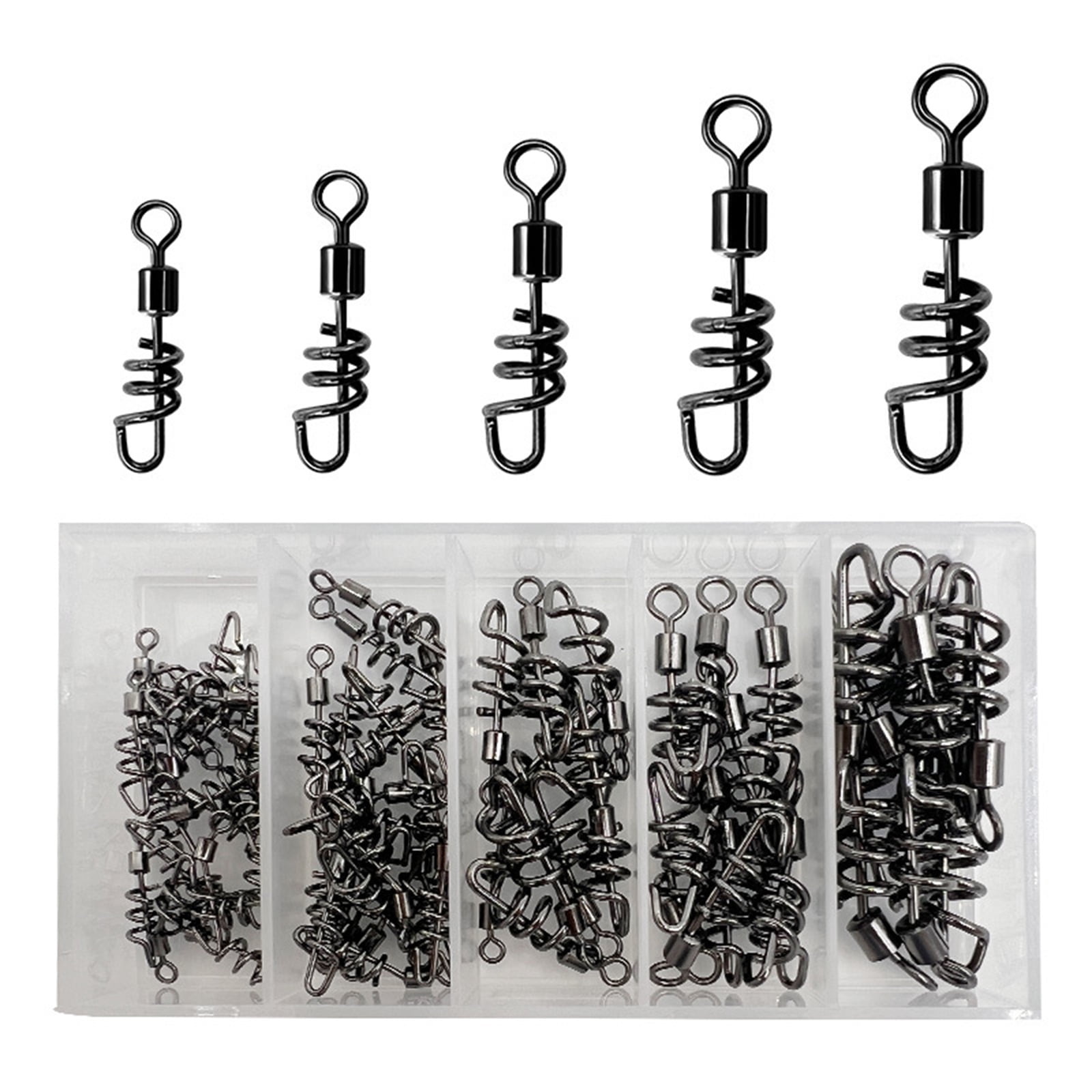70Pc Fishing Swivels Fishing Accessory Barrels Swivels for Saltwater ...