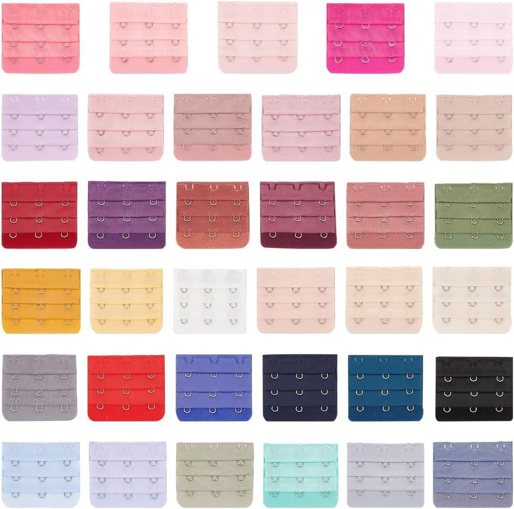 70Pcs 35 Colors Bra Extenders 3 Hooks 3 Rows Brassiere Extension Women ...