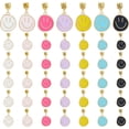 70Pcs 7 Colors Face Large Hole Pendants Charms Happy Face Pendant Cute ...