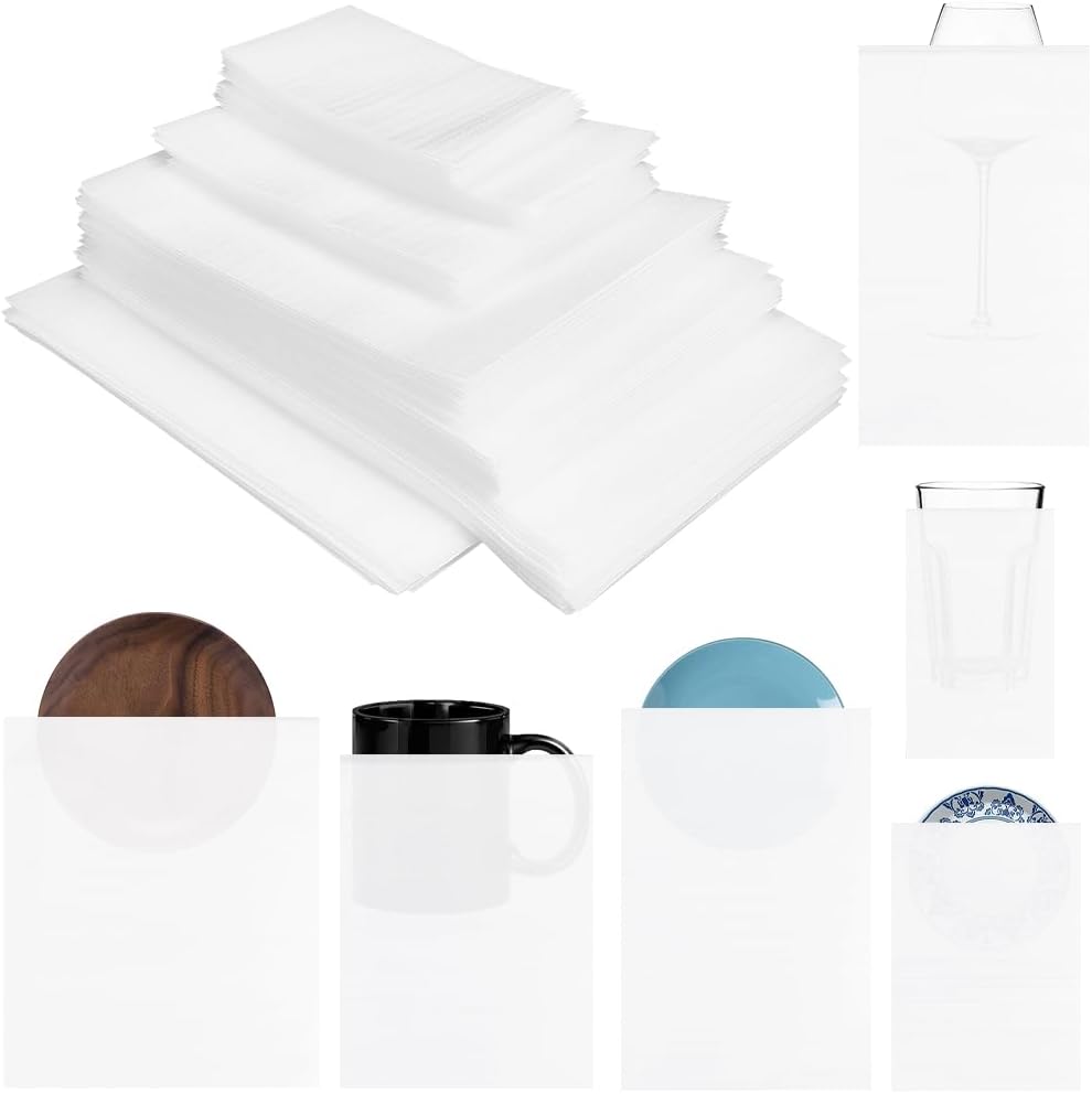 70Pcs 7 Sizes Cushion Foam Pouches Moving Dishes Packing Kit Plate ...