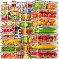 70Pcs Airtight Leakproof Meal Prep Containers, BPA-Free Microwave Safe ...