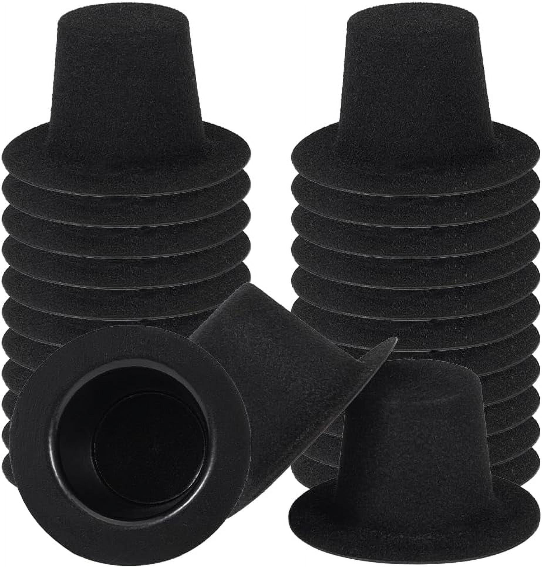 70Pcs Black Mini Top Hats 24mm/0.94 Inch Mini Formal Hats Plastic ...