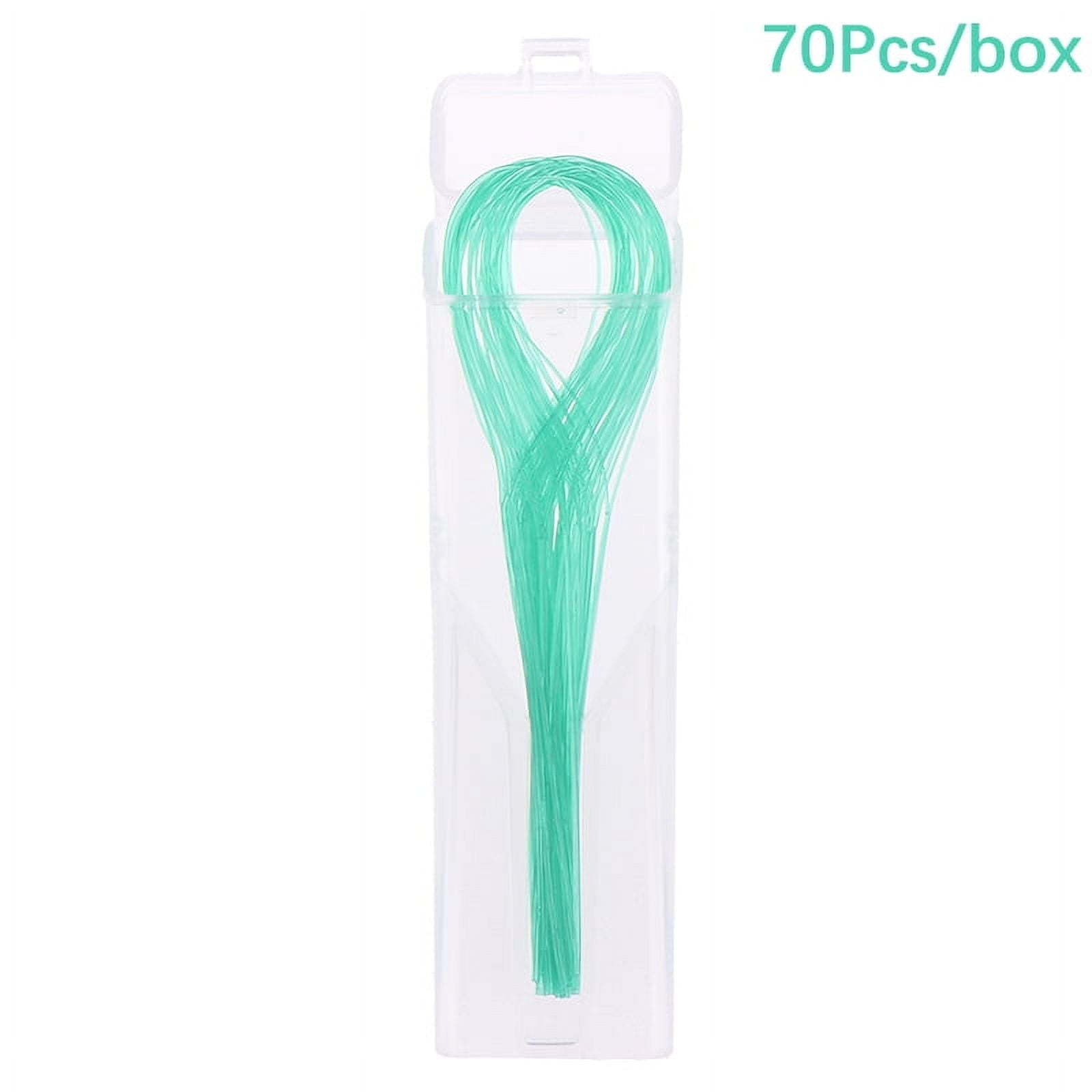 70Pcs/Box Dental Floss Threader Dental Traction Line 0.5mm Crown Brace ...