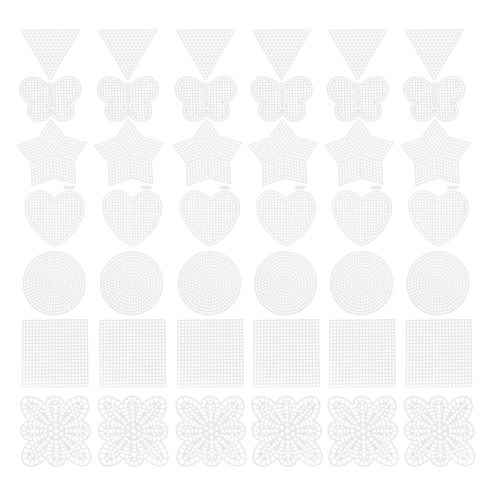 Homemaxs 70Pcs Plastic Canvas Sheets, Cross Stitch, Embroidery, 9.4x9 ...