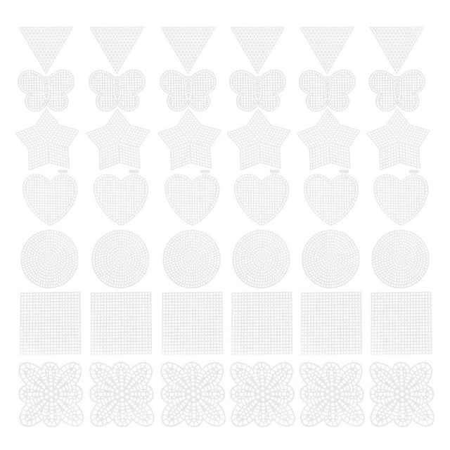 70Pcs Cross Stitch Mesh Embroidery Plastic Canvas Cross Stitch Pad ...
