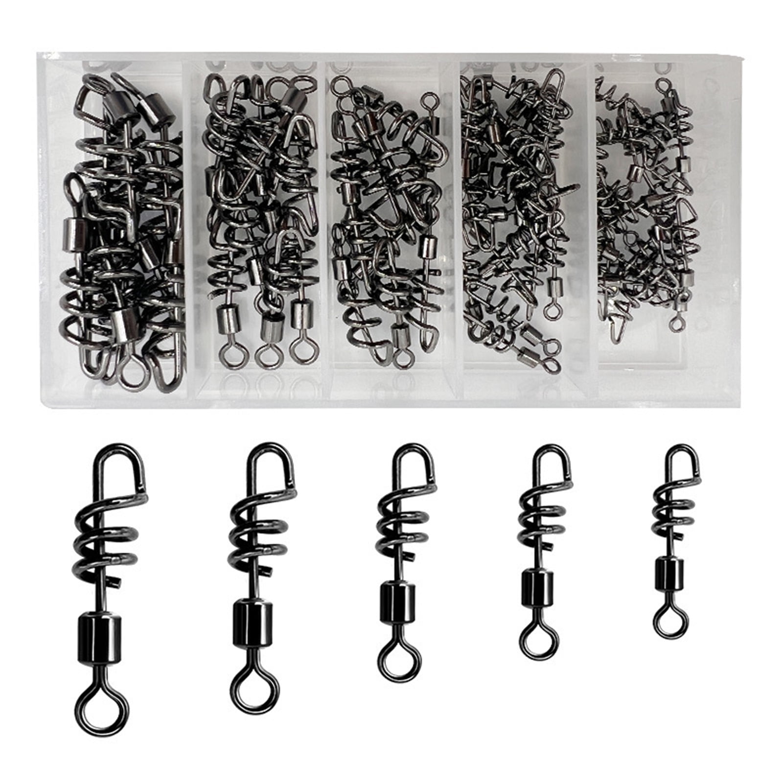 70Pcs Fishing Swivels Fishing Tackle Accessories Saltwater Freshwater ...