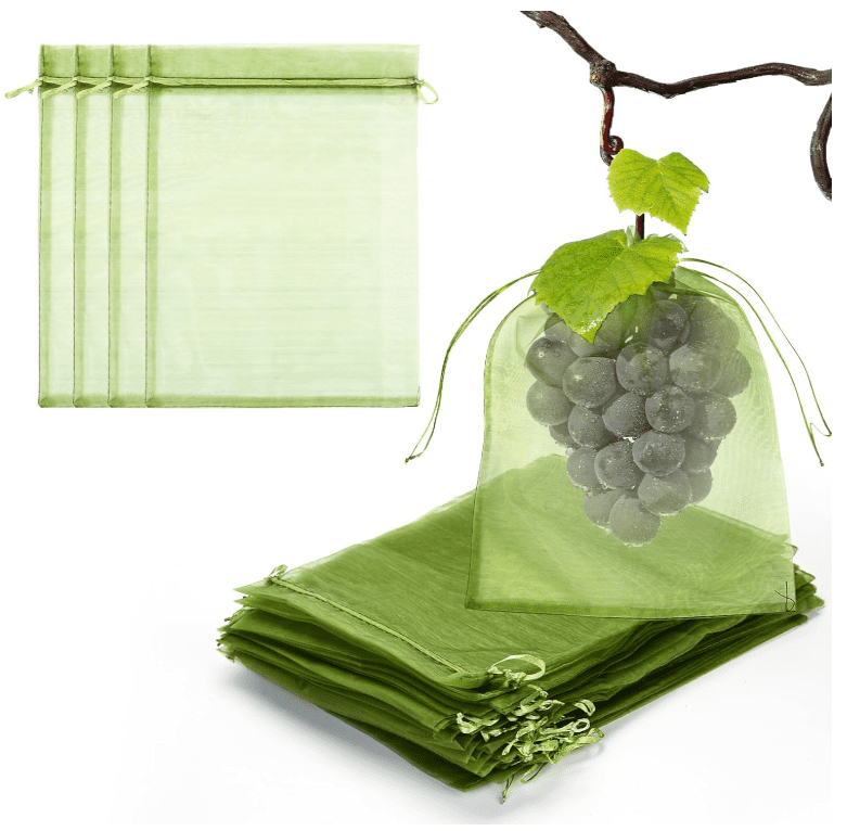 70Pcs Fruit Protection Bags, 6x8 Inch Green Strawberry Netting Cover ...