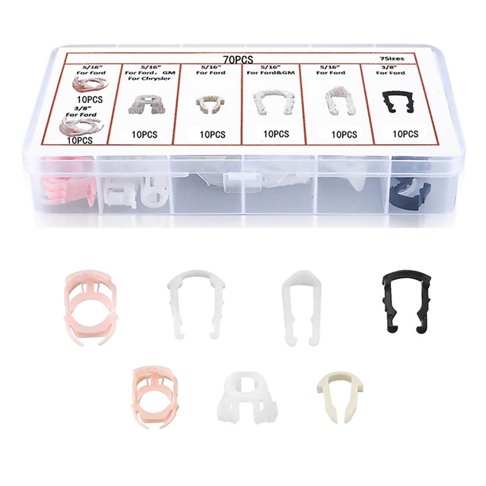 70Pcs Fuel Line Retainer Clip Assortment Connections for Ford Car ...