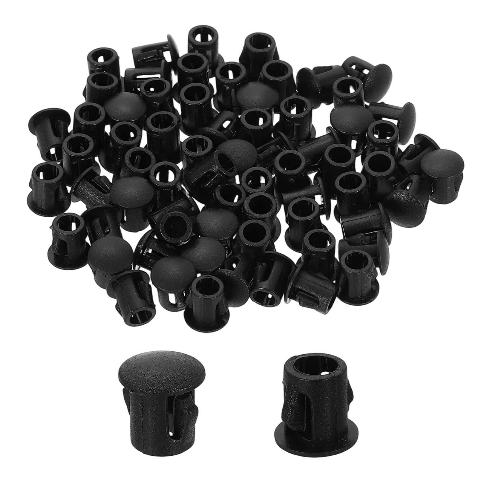 70Pcs Plastic Hole Plugs, 5mm(3/16") Flush Type Panel Plugs, Round Snap ...