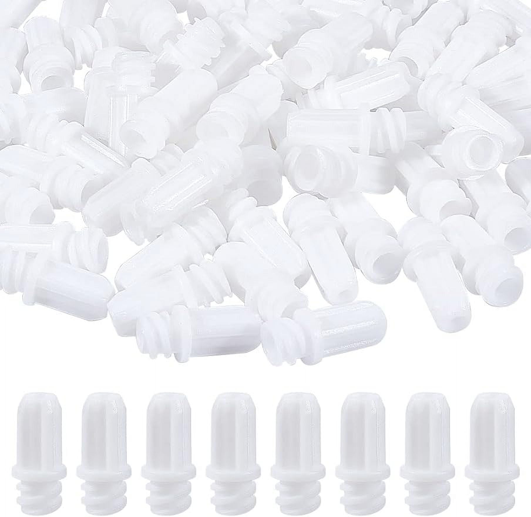 70Pcs Plastic Luer Lock Tip Caps White Dispensing Needle Tip Cap for ...