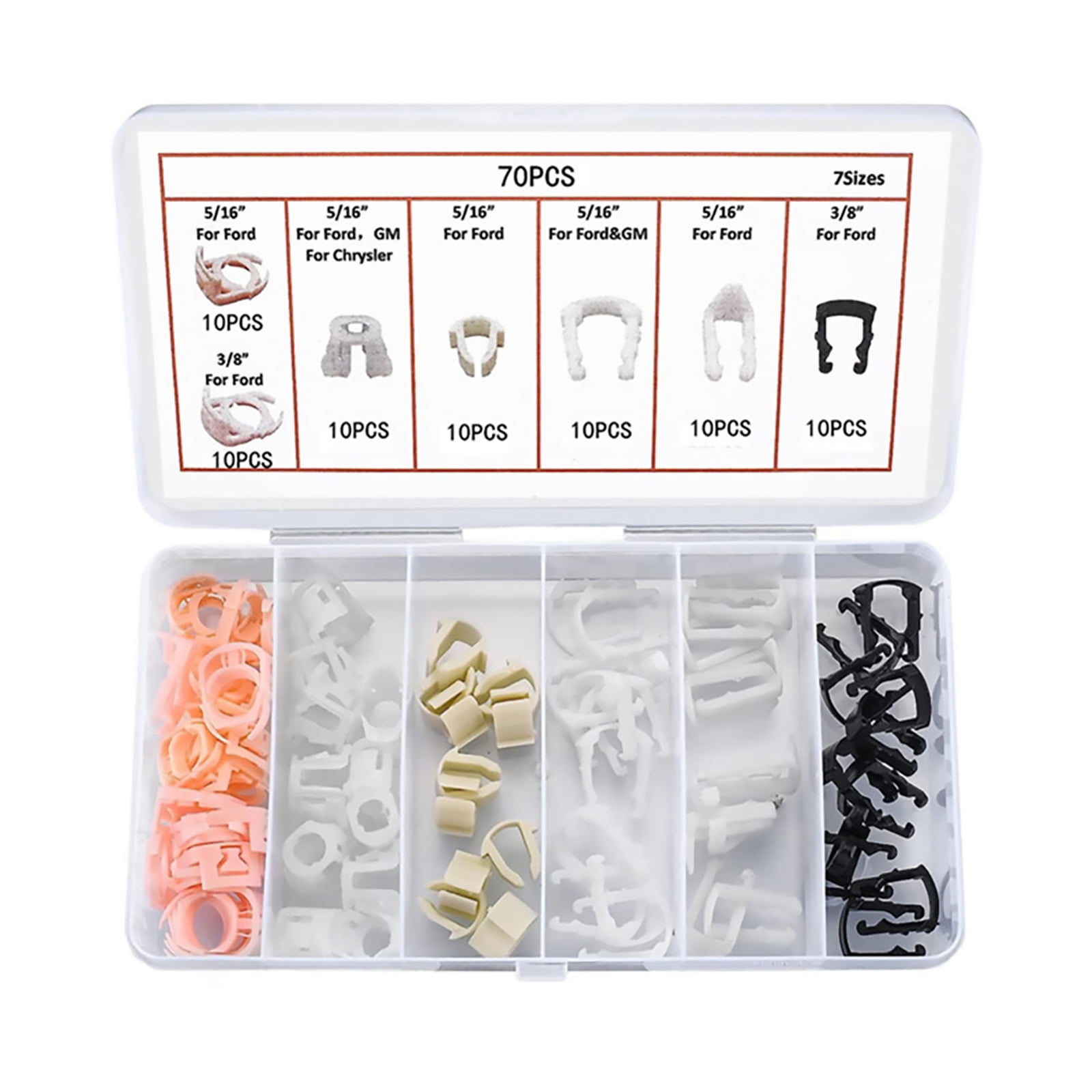 70Pcs Premium Nylon Fuel Line Retainers for Ford Models Secure Clips ...