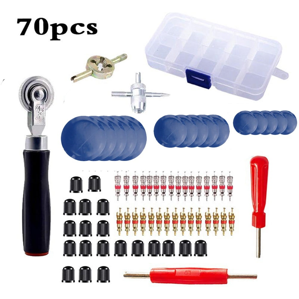 70Pcs Tire Repair Kit Flat Punctures for Car Truck Motorcycle Plug ...