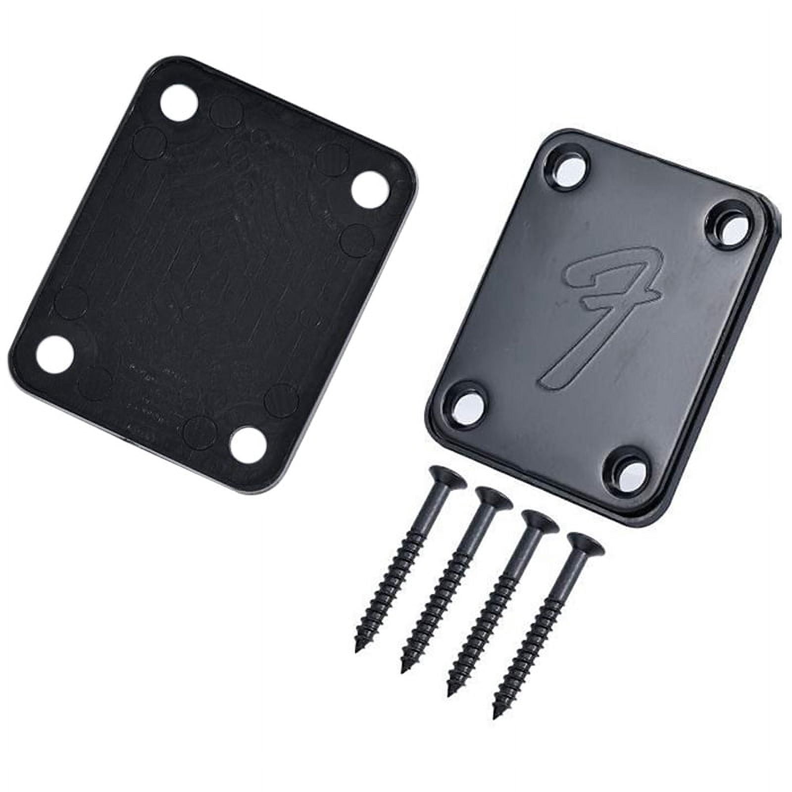 70S 4-Bolt Guitar Neck Plate Neckplate with Screws (Black),1 x ...