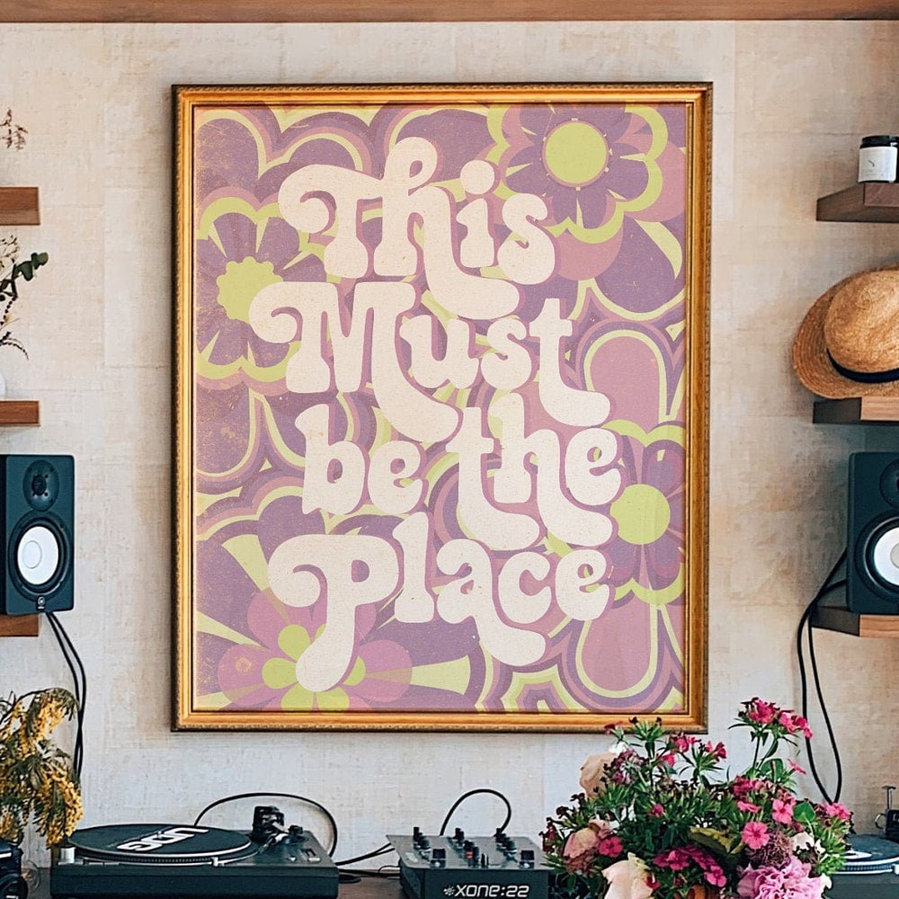 70S Floral Pattern Print, 70S Wall Art, This Must Be The Place, 70S ...