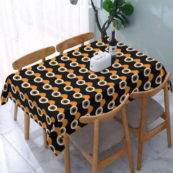 70S Flower Power Tablecloth Retro Hippy Print ration Party Table Cover ...