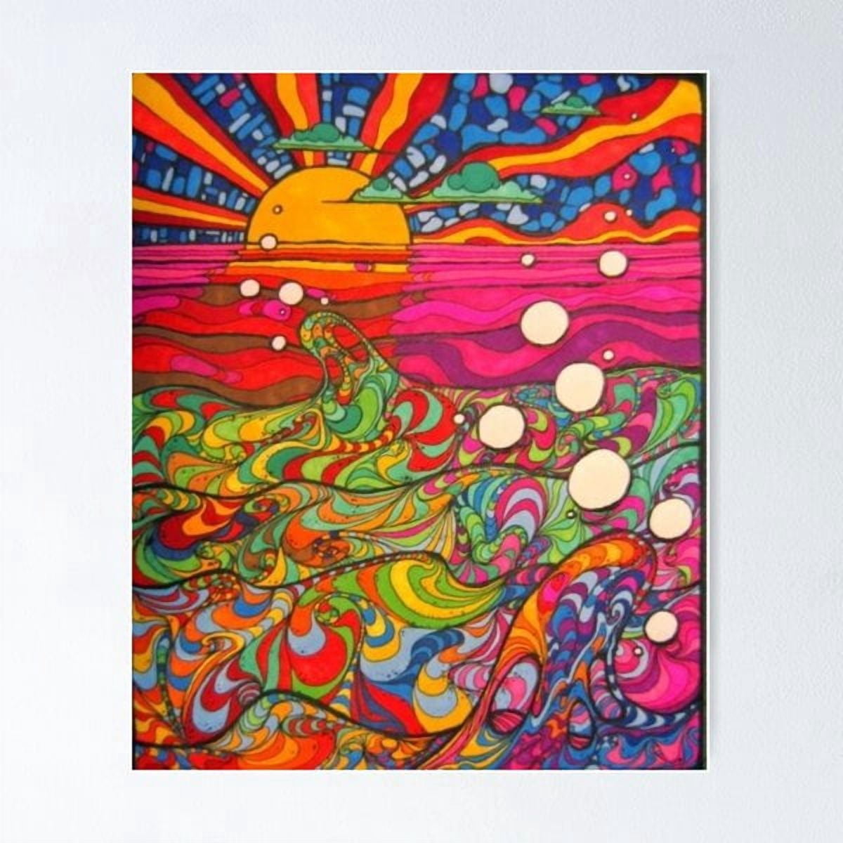 70S Hippie Poster Poster, Poster Home Decor, Poster Only - Walmart.com
