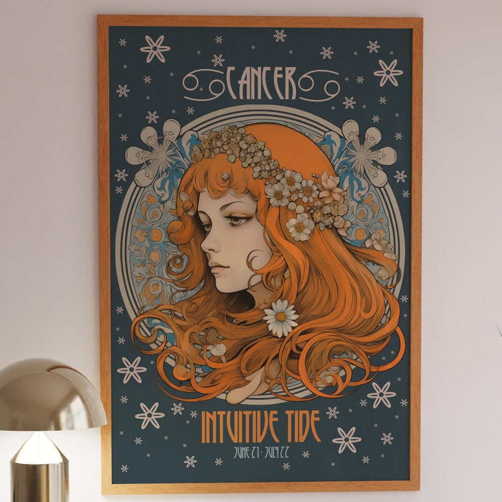 70S Home Decor, Cancer Poster, Birthday Gift, Gift For Cancer, Zodiac ...