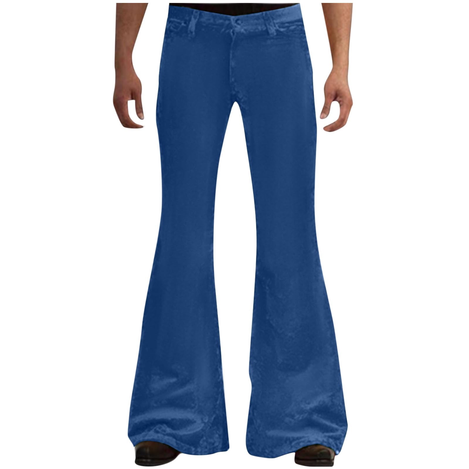 70S Outfits Bell Bottom Pants For Men,Mens Bell Bottom Jeans Flared ...