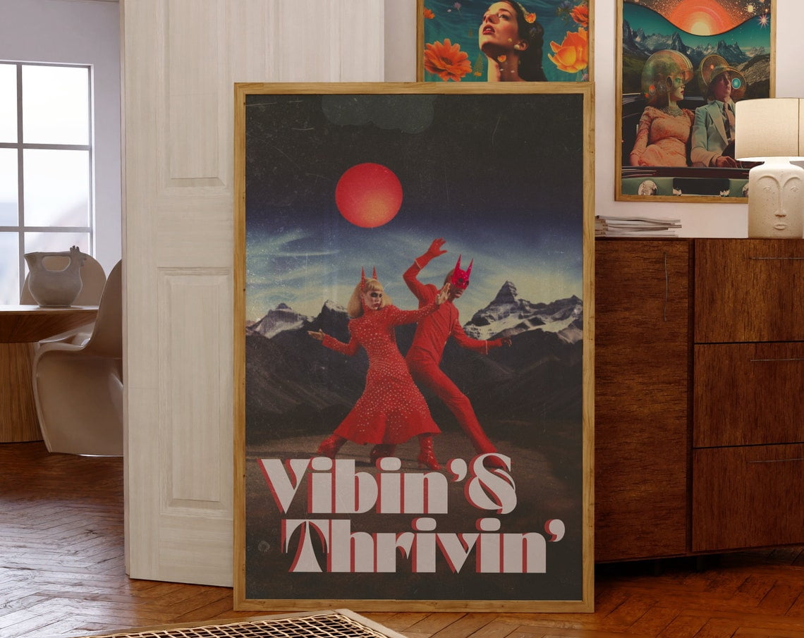 70S Poster, 70S Decor, Psychedelic Poster, 70S Retro Psychedelic Home ...