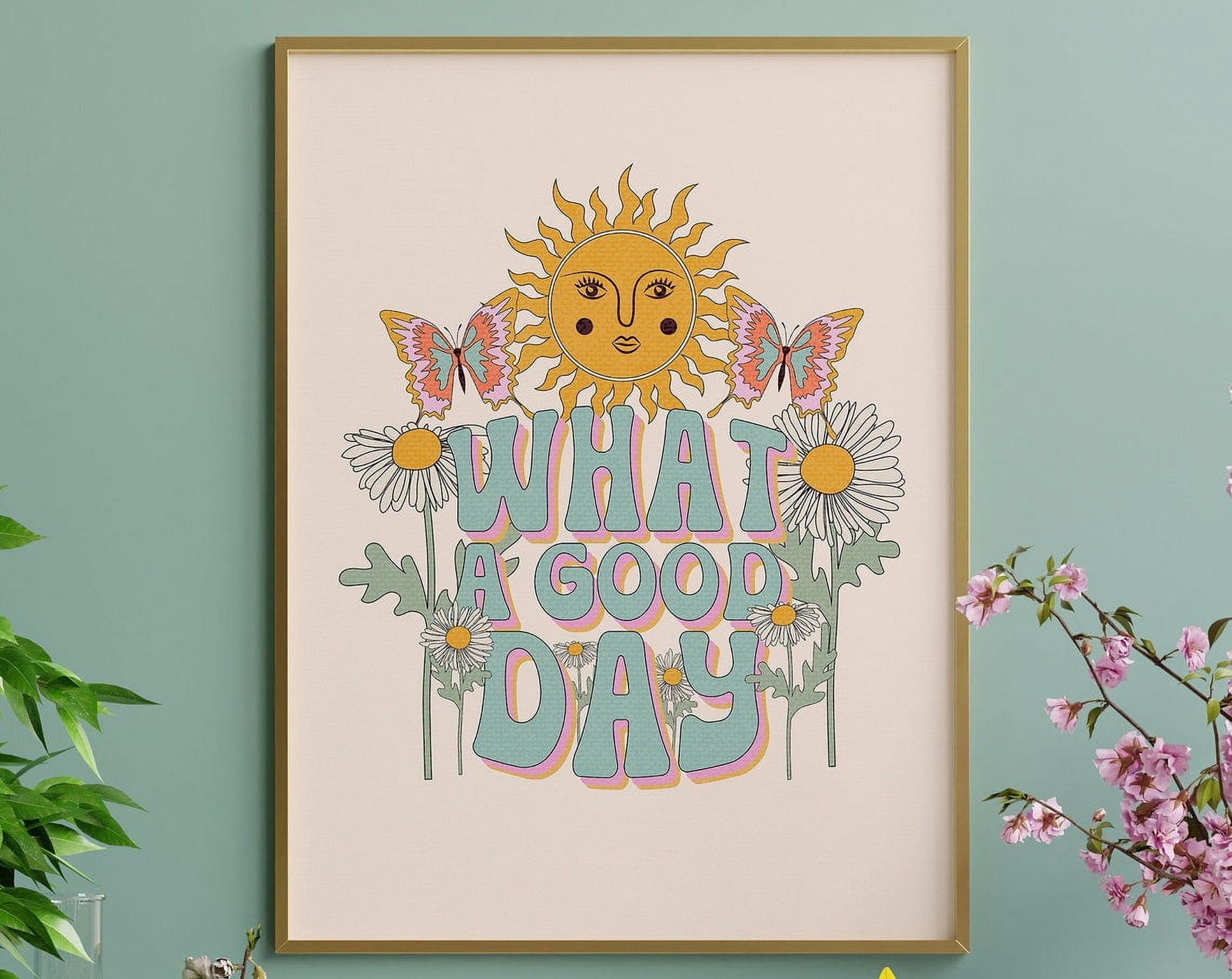 70S Print, Retro Home Decor, 70S Hippie Poster, Positive Quote Print ...