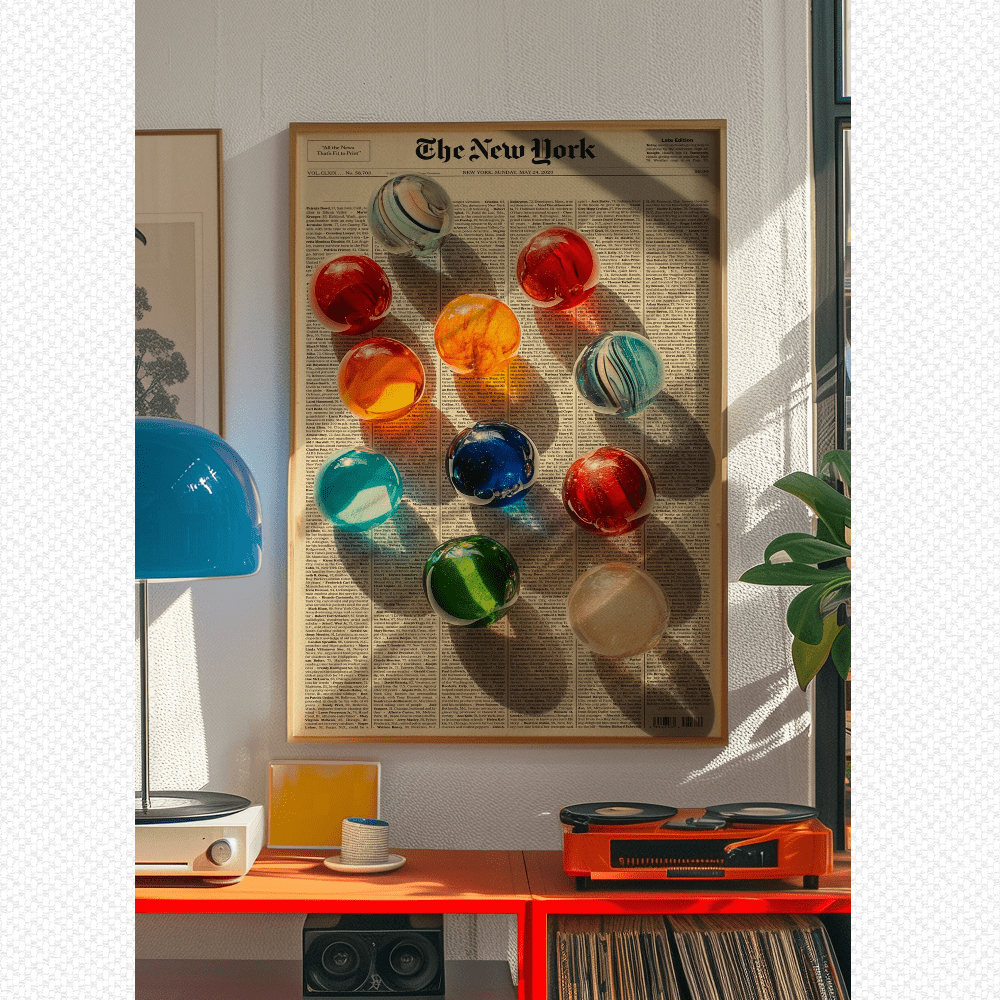 70S Psychedelic Newspaper Poster, Retro Trippy Wall Decor, Poster Only ...