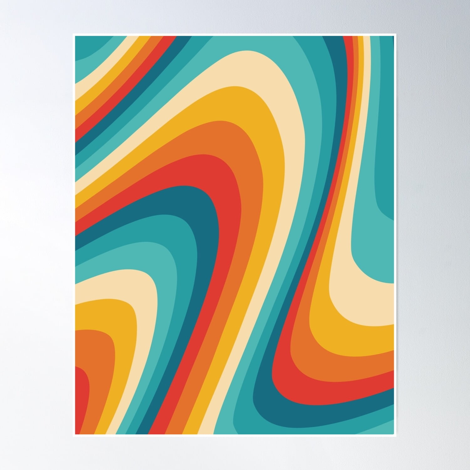 70S Retro Aesthetic Poster Wall Art, Modern Wall Decor, 8x12 UNFRAMED ...