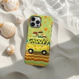 70S Retro Groovy Floral Hippie Smiling Flowers Phone Case with iPhone ...