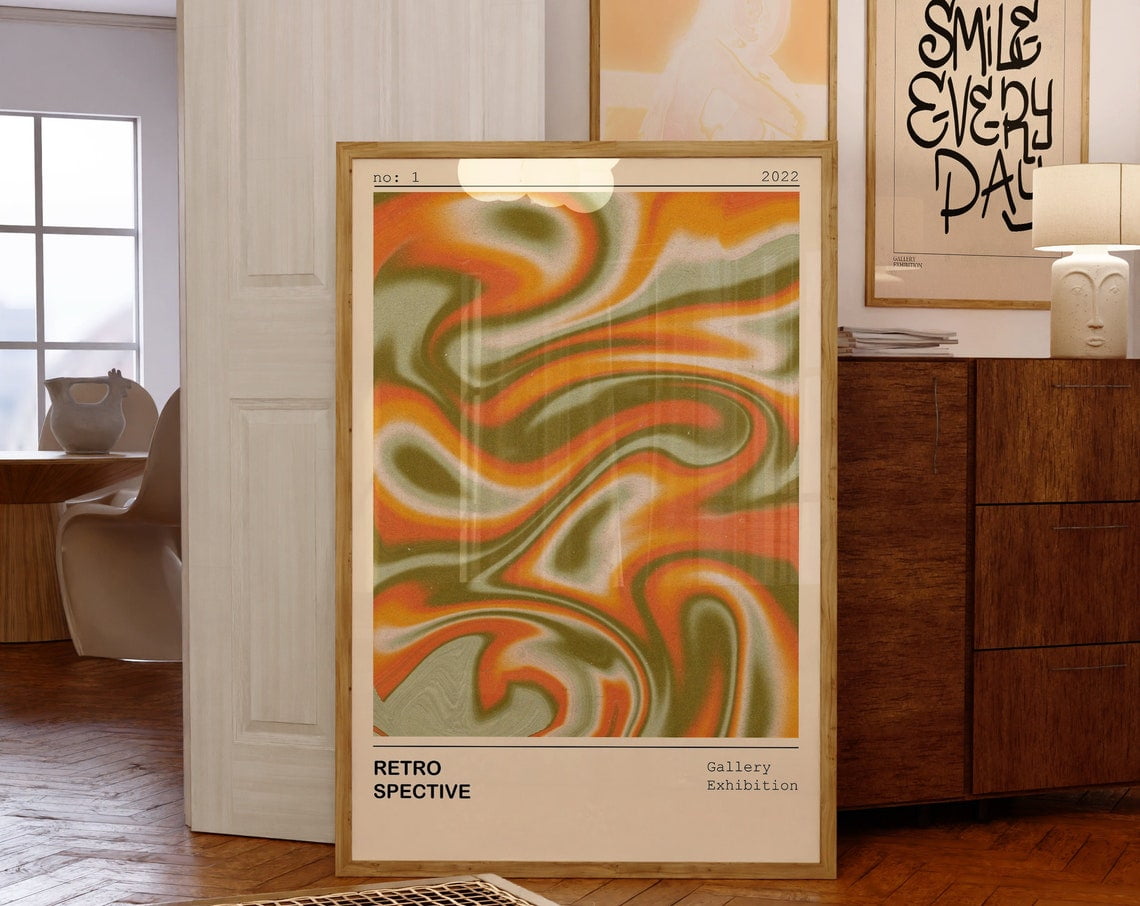 70S Retro Poster, Y2K Print, 70S Psychedelic, Funky Wall Decor ...