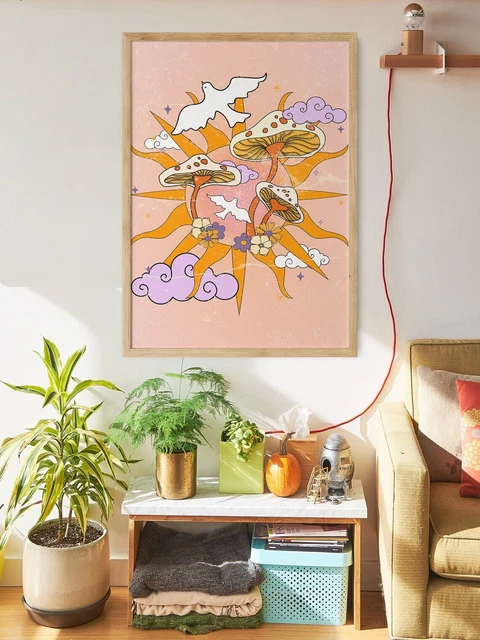 70S Retro Psychedelic Poster Art Home Decor Vintage Gift Living Room ...