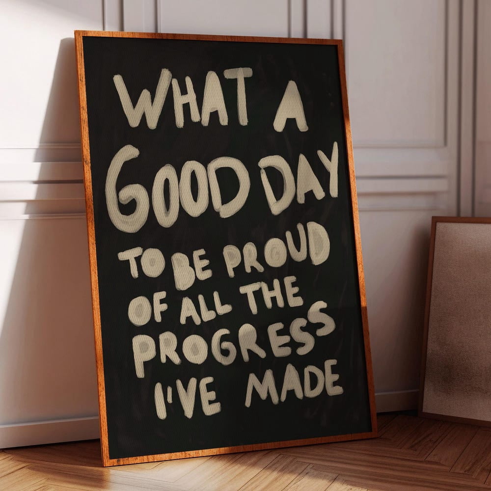 70S Retro Typography Print Positive Quote Wall Art Home Decor Office ...