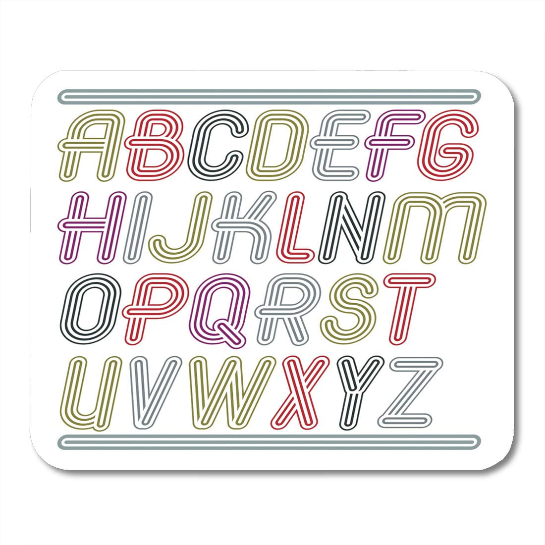 70S Trendy Modern Capital Alphabet Letters Disco Cursive for Use As ...