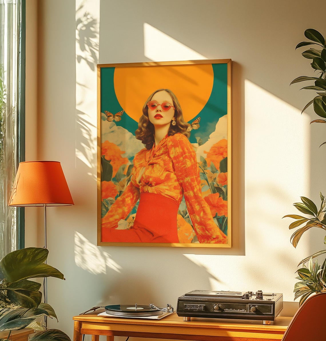 70S Trendy Print Feminine Poster Maximalist 1970S Collage Art Retro 70S ...