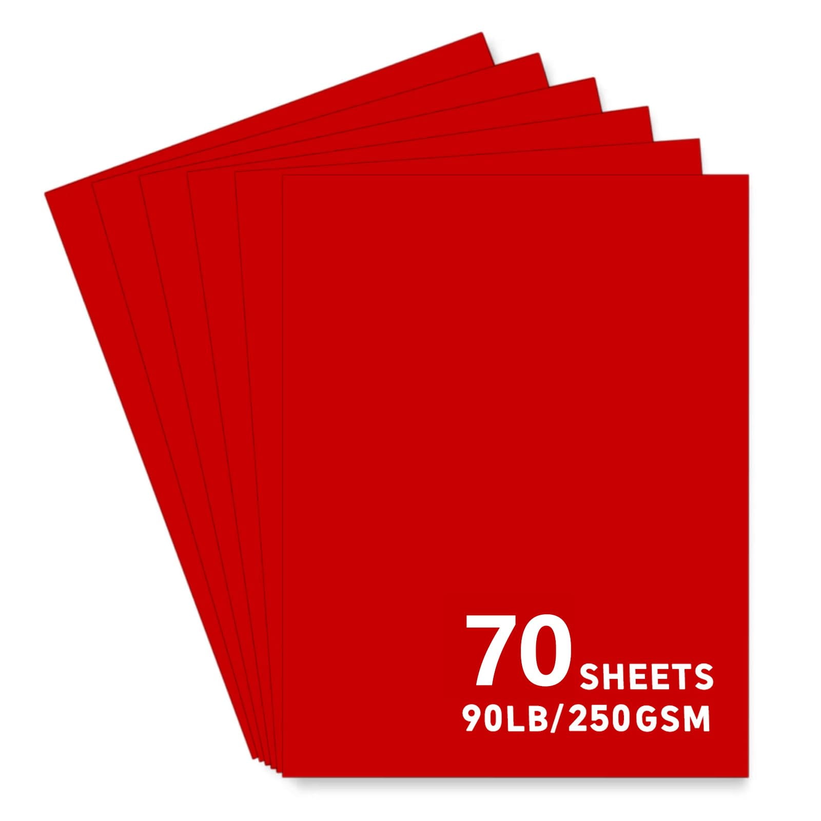 70Sheets Red Cardstock Paper, TSF6 8.5 x 11 Card stock for Cricut ...