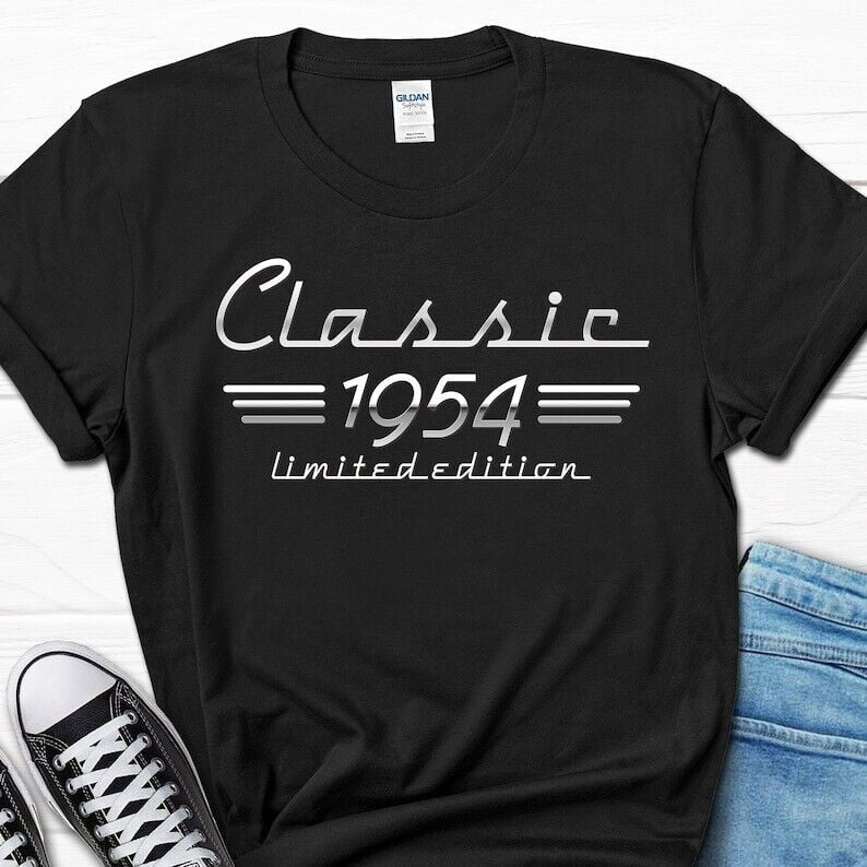 70Th Birthday Auto Owner Classic 1954 Car Lover Shirt Born In 1954 F ...