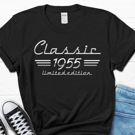 70Th Birthday Auto Owner Gift, Classic 1955 Car Lover Shirt, Born In ...