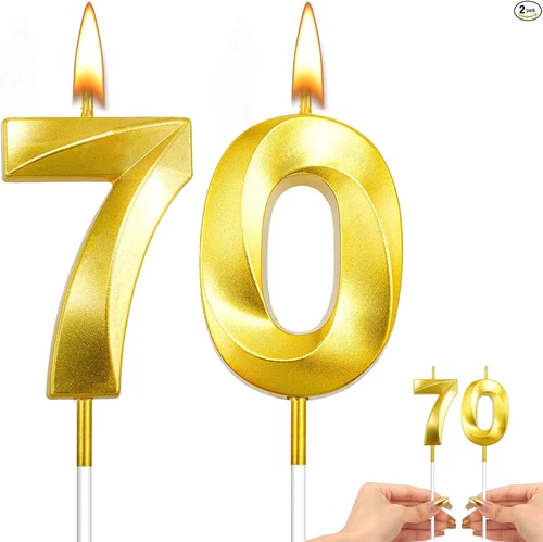 70Th Birthday Candles Happy 70Th Birthday Cake Topper 70Th Birthday ...