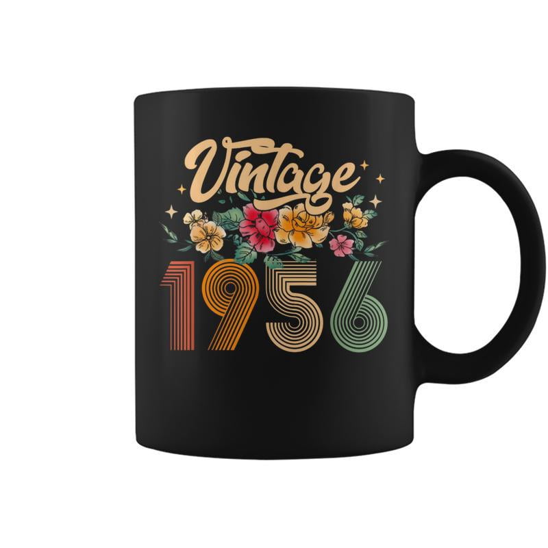 70Th Birthday Made In 1956 70 Years Old Floral Coffee Mugs - Walmart.com