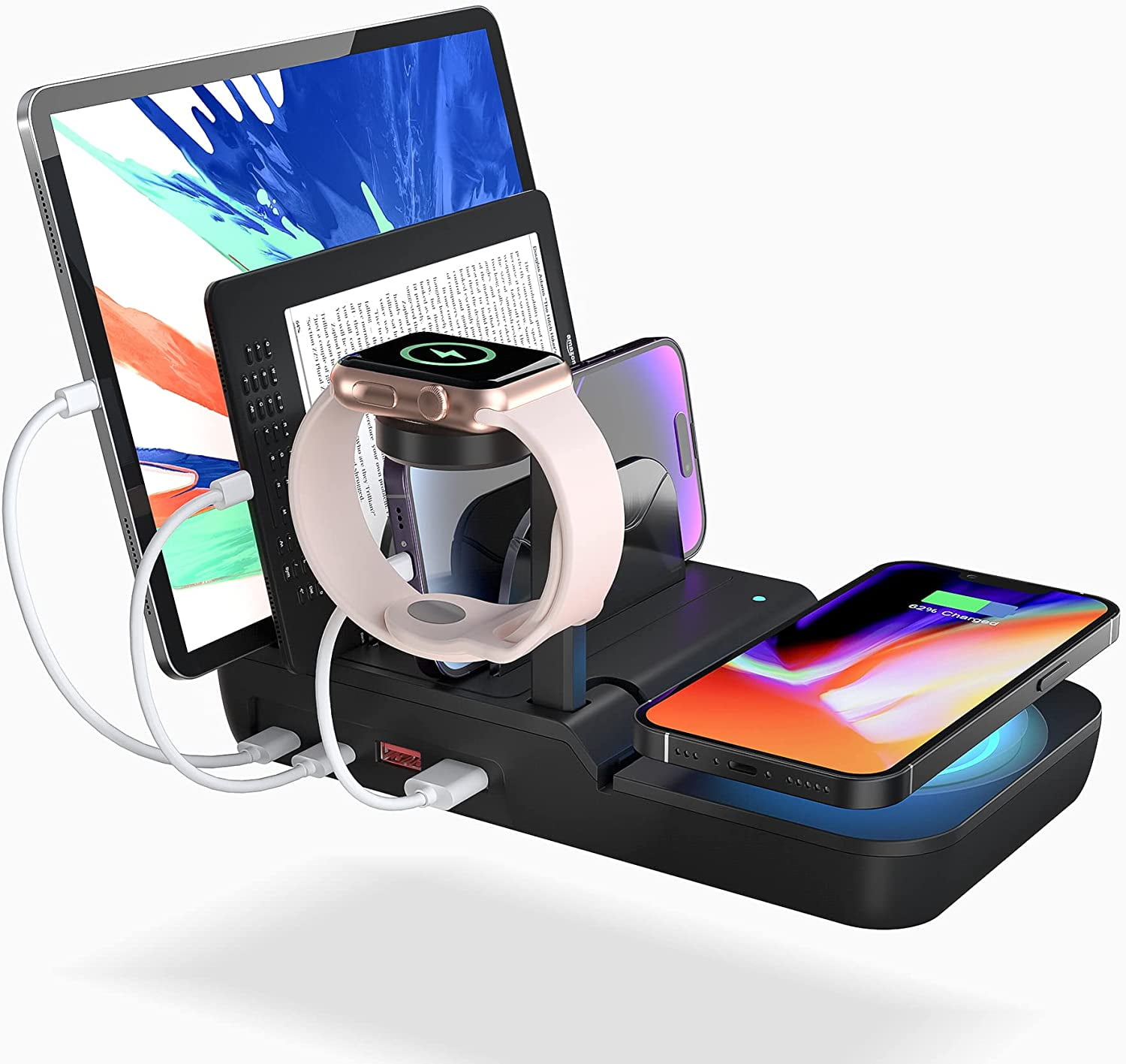 70W Charging Station for Multiple Devices, 5 in 1 Fast Charging Dock ...