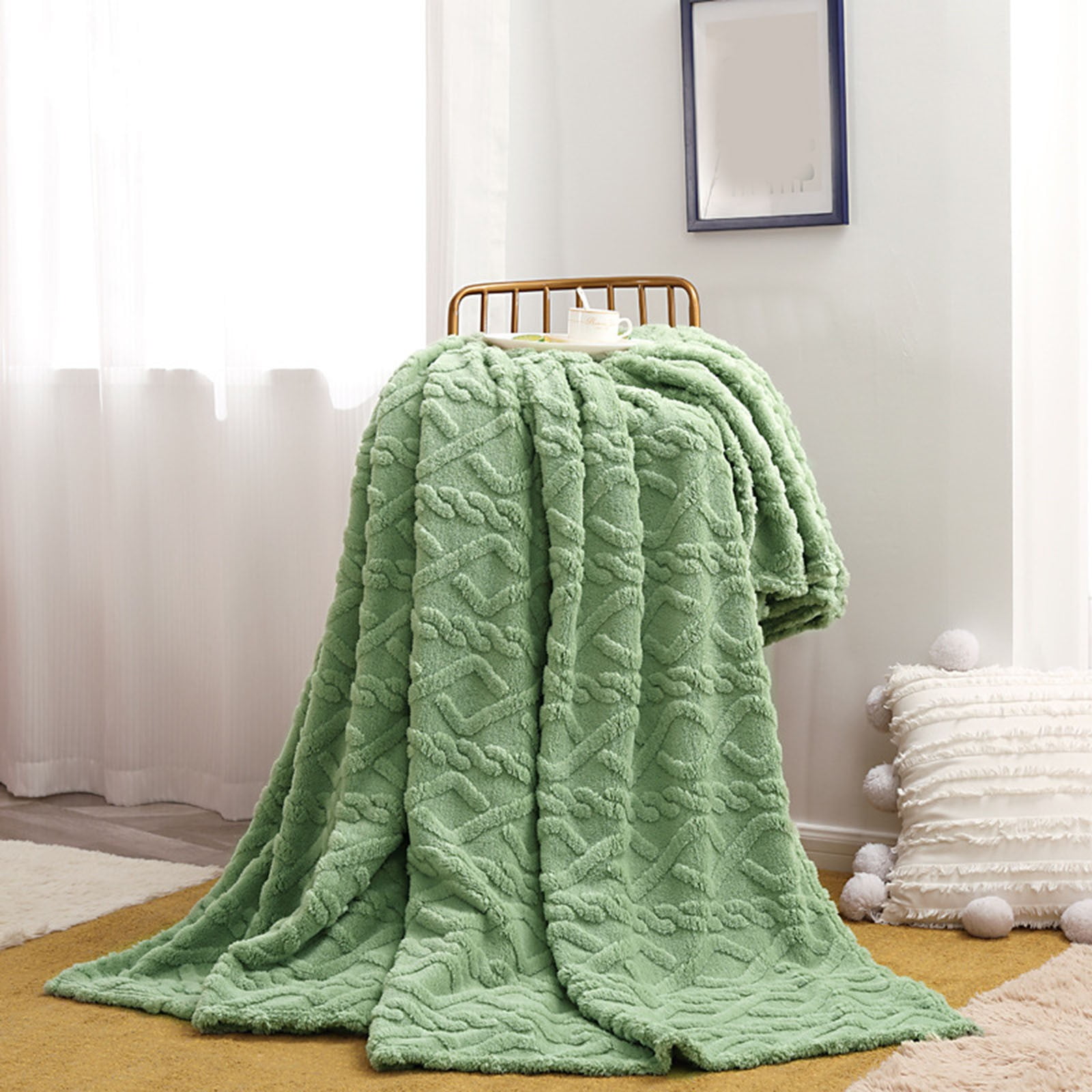70X100CM Wind Solid Color Layer Tapered Blanket for Nap Cover and Air ...