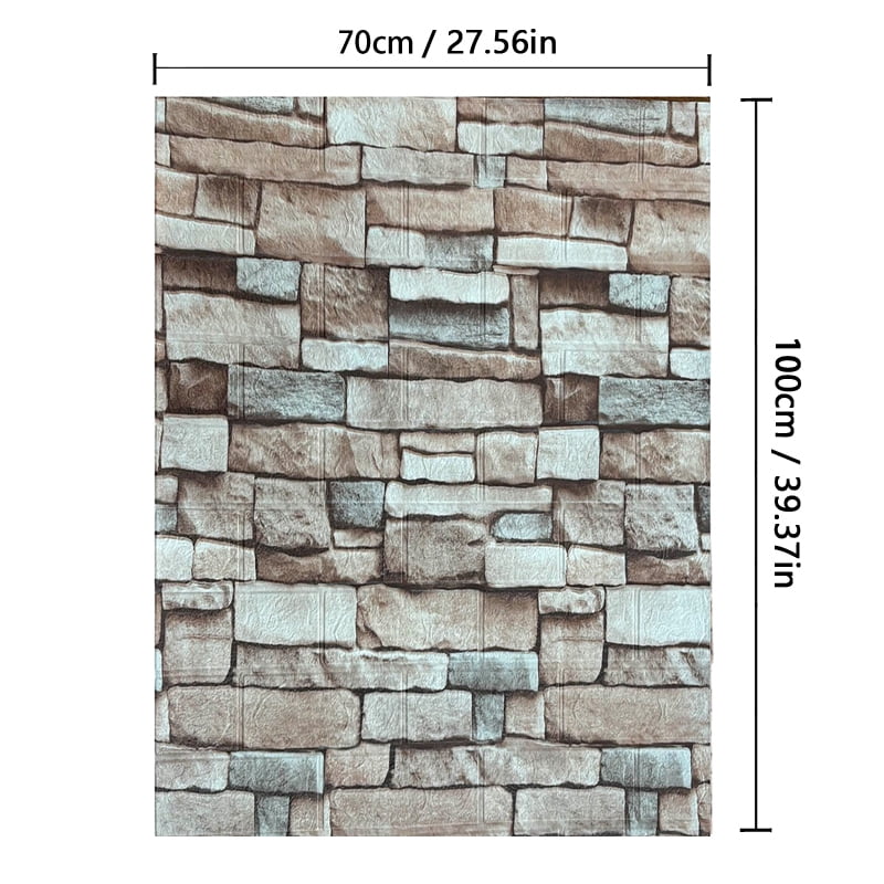 70cm*100cm 3D Brick Pattern Wall Panels Wallpaper Furniture Renovation ...