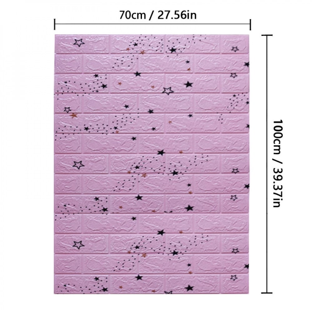70cm*1m 3D Brick Pattern Wall Panels Wallpaper DIY Waterproof for ...