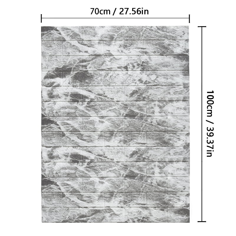 70cm*1m 3D Brick Pattern Wall Panels Wallpaper Imitation Brick Bedroom ...