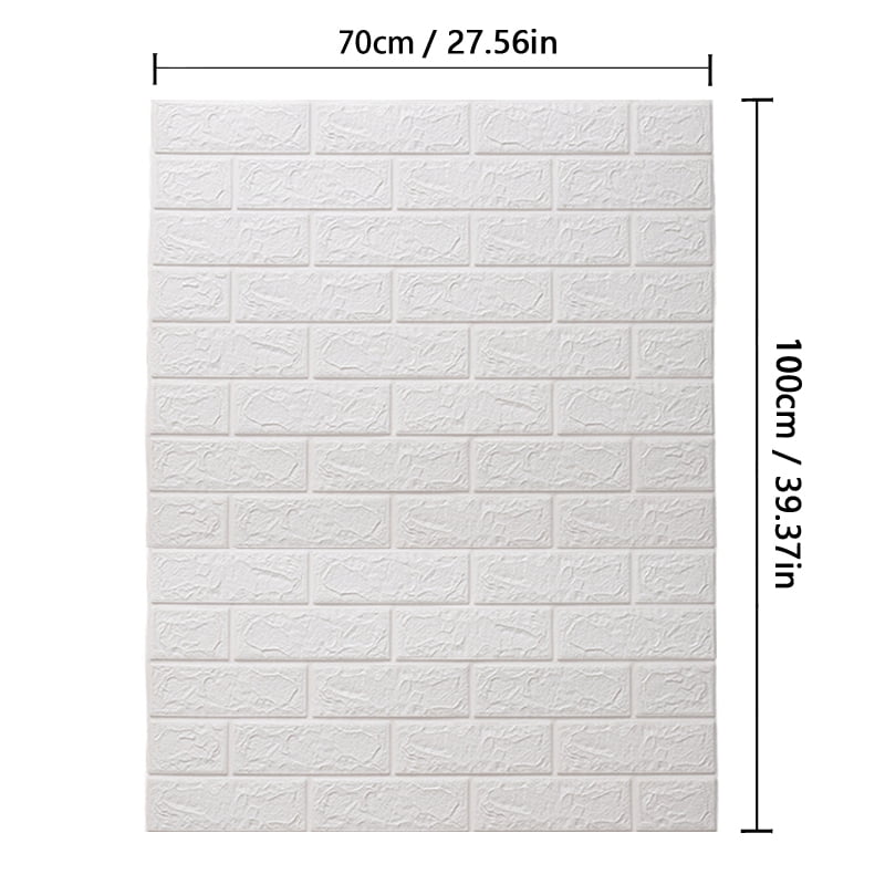 70cm*1m 3D Brick Pattern Wall Panels Wallpaper Imitation Brick Bedroom ...