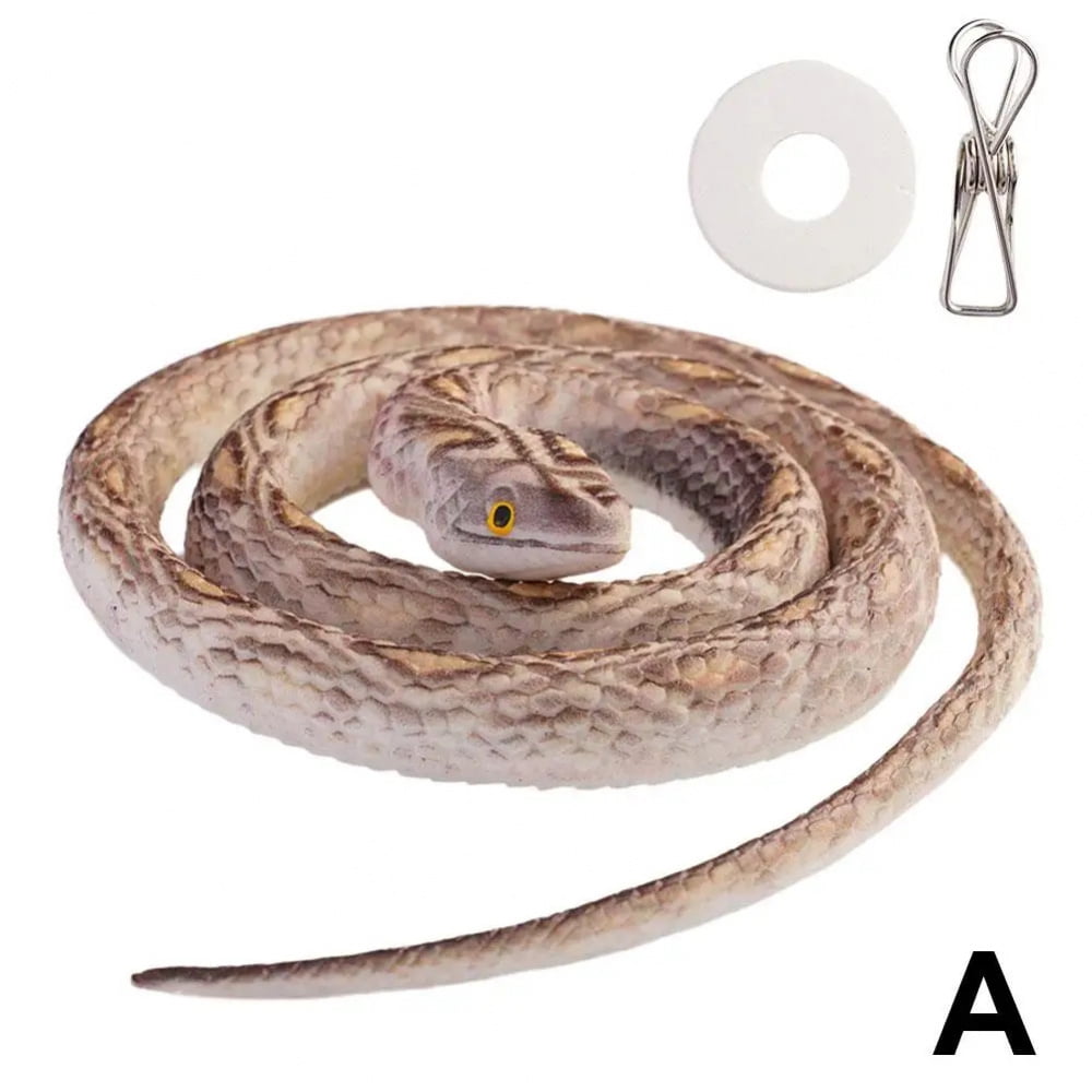 70cm Fake Large Rubber Snake With Line Simulation Prank Toy Realistic ...